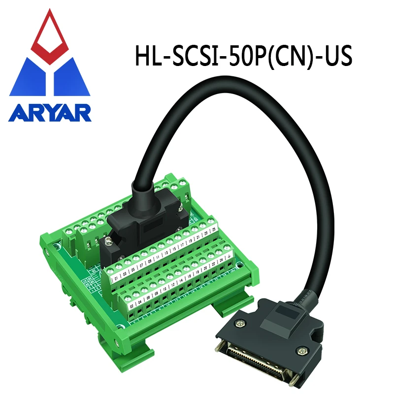 Universal DIN rail 50 PIN SCSI50 CN1 I/O terminal board for servo motor ...