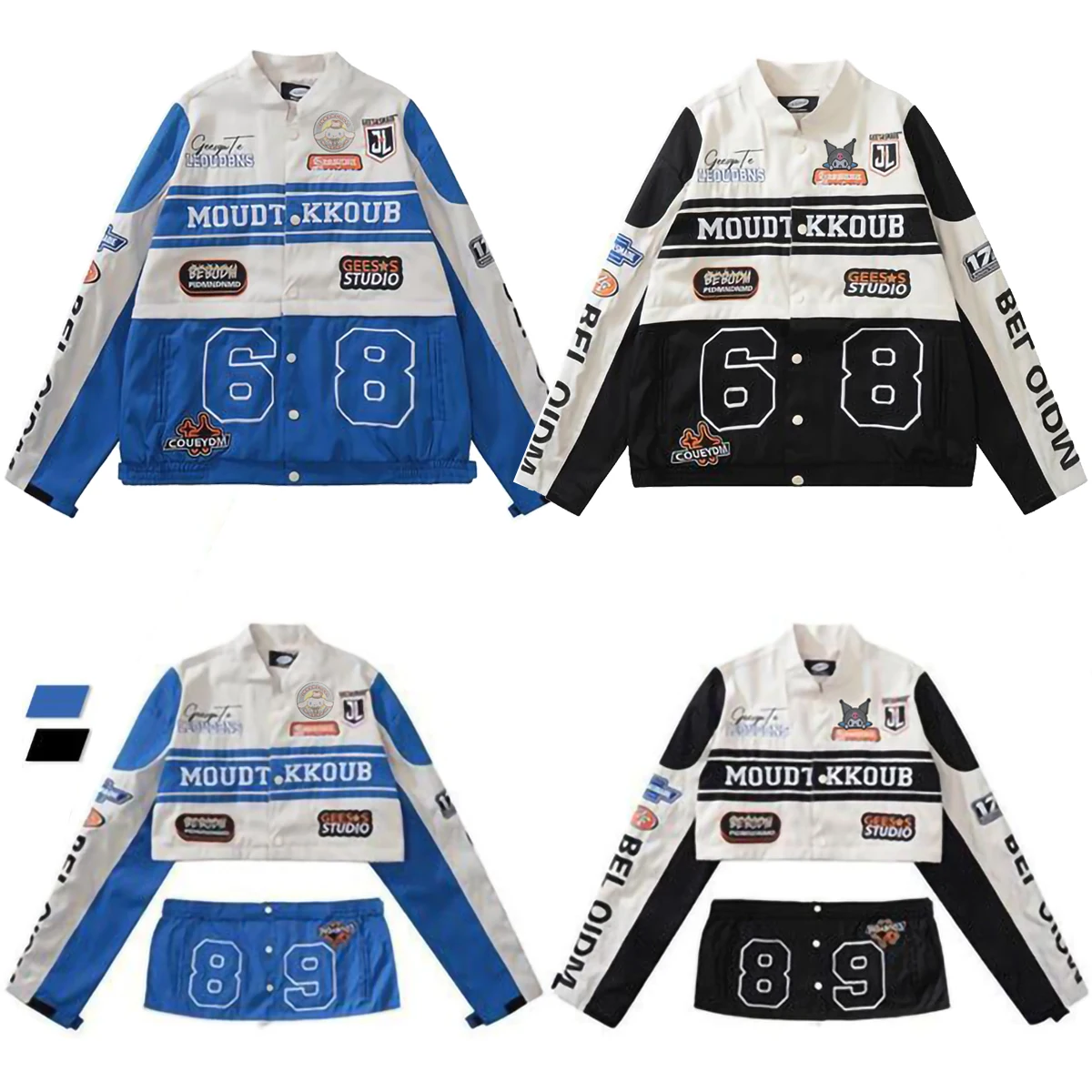 Sanrios-Kuromi-Cinnamoroll-My-Melody-Detachable-Motorcycle-Racer-Jacket ...