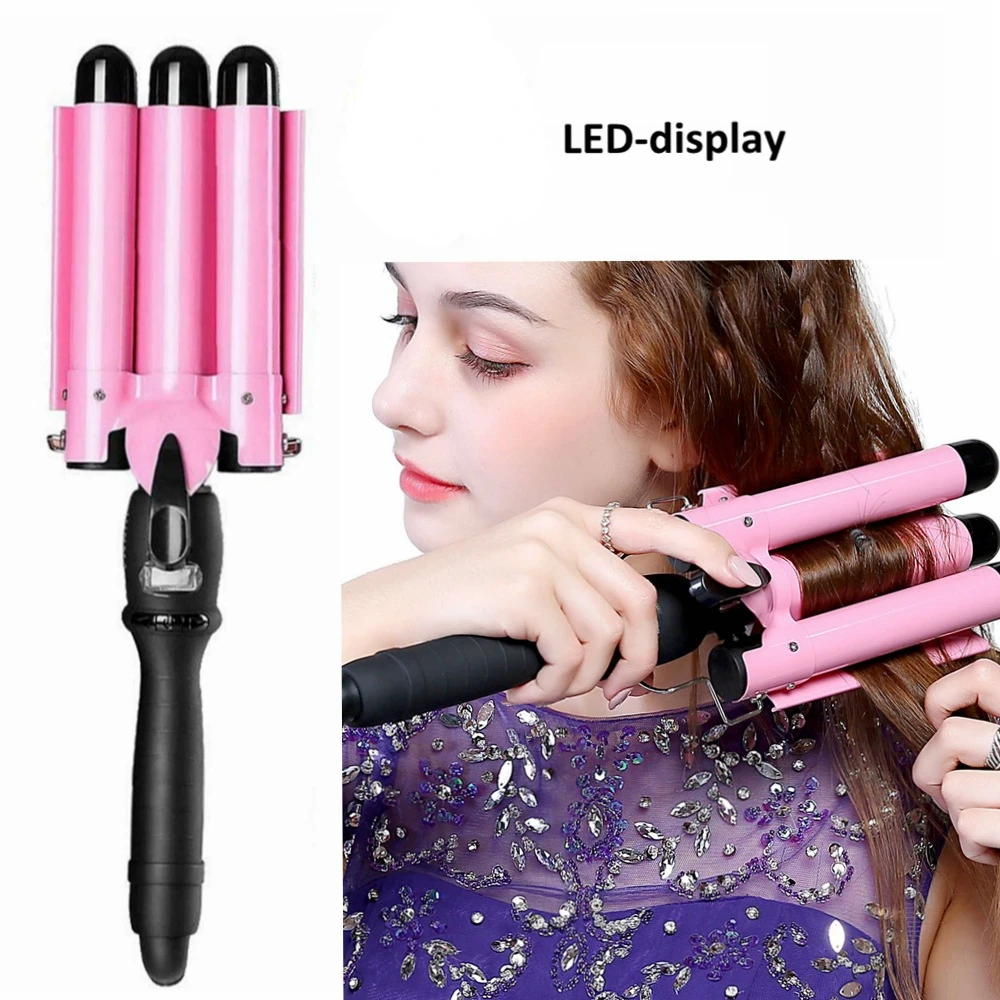 Professional Hair Curling Iron Ceramic Triple Barrel Hair Curler Irons Hair Wave Waver Styling ...