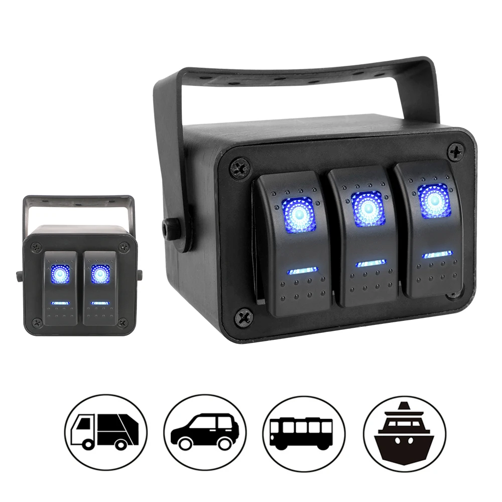 With-Bule-LED-Light-Indicator-Retrofit-Kit-Rotate-Case-2-3-Gang-Rocker ...