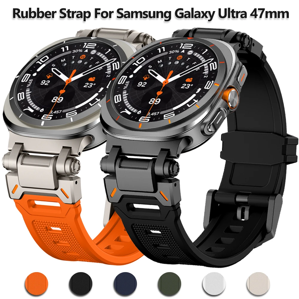 Sports TPU Rubber Strap For Samsung Galaxy Ultra 47mm Soft Silicone ...