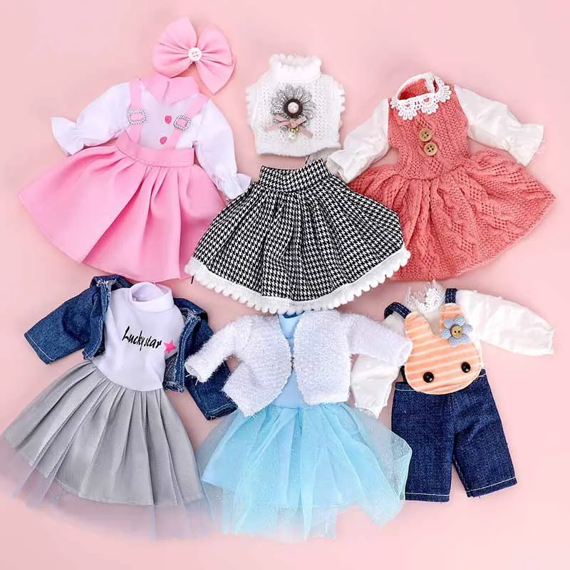 28cm Doll Accessories 1/6 12'' Doll Clothes Suit Dress And Stockings ...