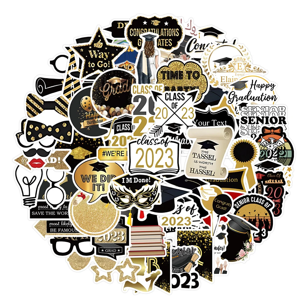 10/30/50/100/150pcs DIY Graduation Season 2023 Cartoon Stickers for ...