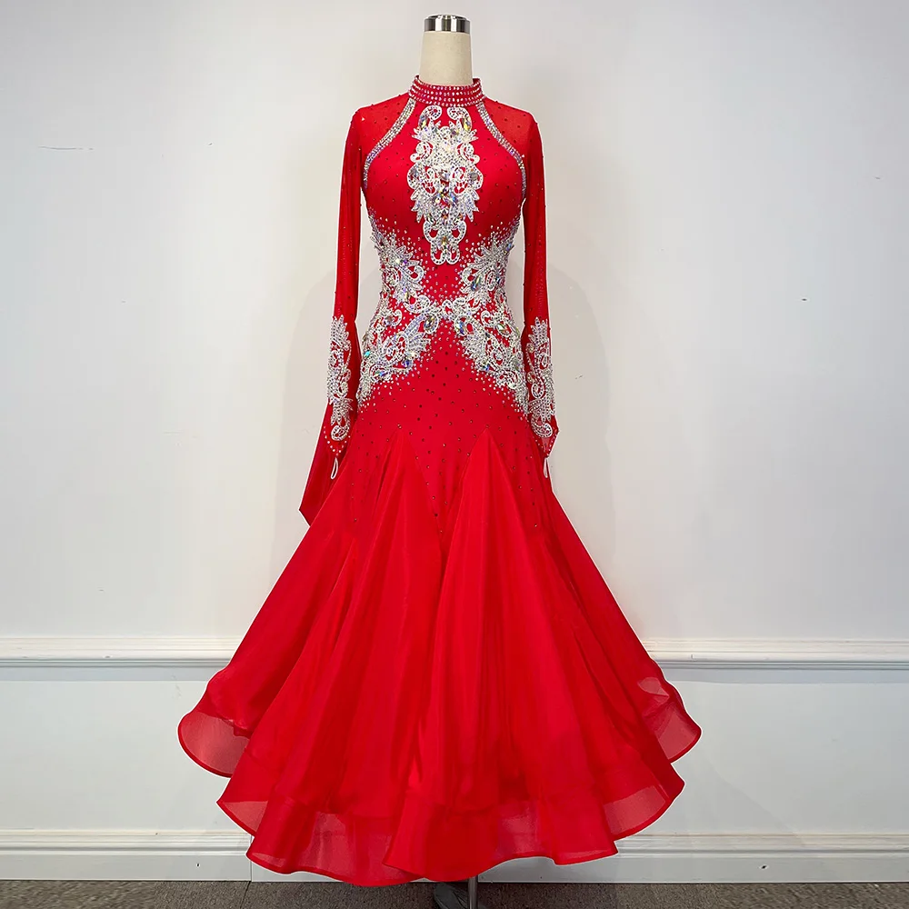 New-Arrival-Luxury-Red-International-Standard-Ballroom-Dance ...