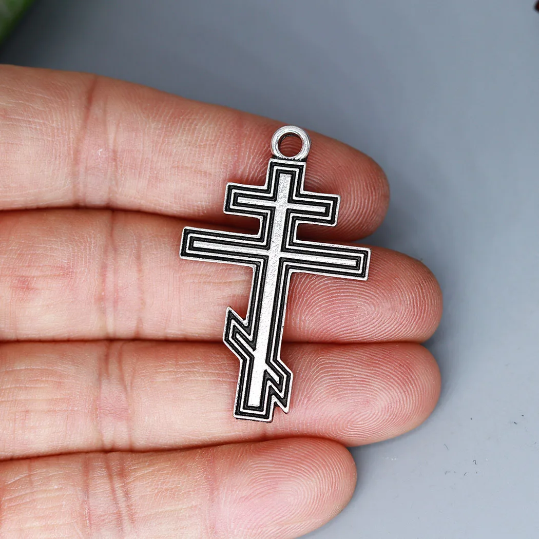 3Pcs/lot Handmde Russian Orthodox Cross Charm Pendant For DIY Necklace ...
