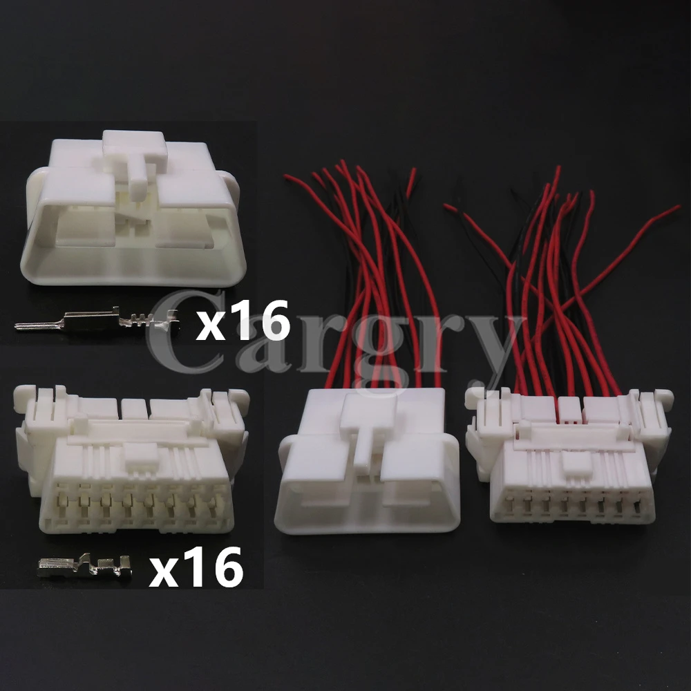 1 Set 16p Automobile Obd Diagnostic Interface Unsealed Connector For Toyota 179631-1 Car Wire ...