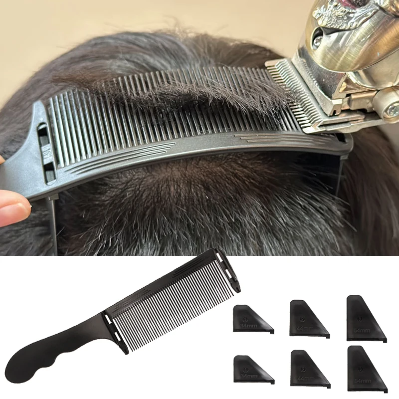 Barber-Curved-Flat-Top-Guide-Comb-Professional-S-Shape-Positioning-Hair ...