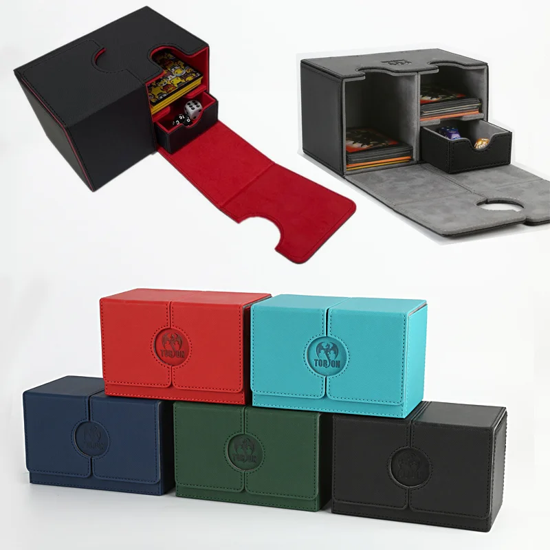 PTCG-Trading-Card-Game-Deck-Box-Flip-Side-Insert-TCG-100-Card-Deck-Case ...