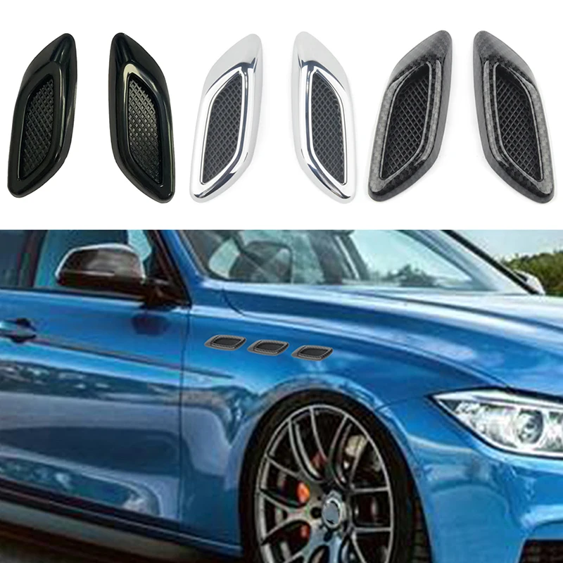 Upscale-Carbon-Fibre-Car-Side-Vent-Auto-Air-Flow-Fender-Intake-Stickers ...