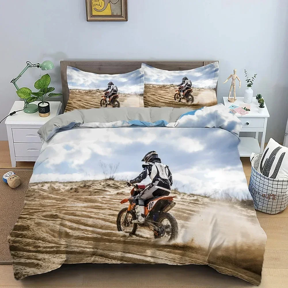 Motocross Off-road Race Motorcycle Dirt Bike Rider Bedding Set Boys ...