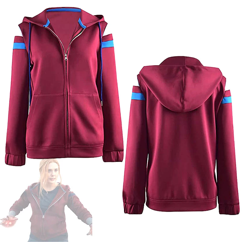 Wanda Vision Scarlet Witch Hoodie Pullover Hoodies Sweatshirt Wanda Red ...