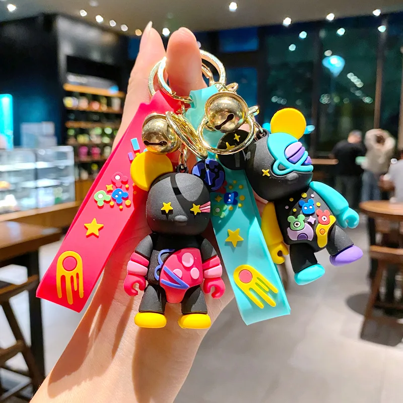 Hiphop-Graffiti-Bear-Keychain-Personality-Creative-Bear-Doll-Car-Key ...