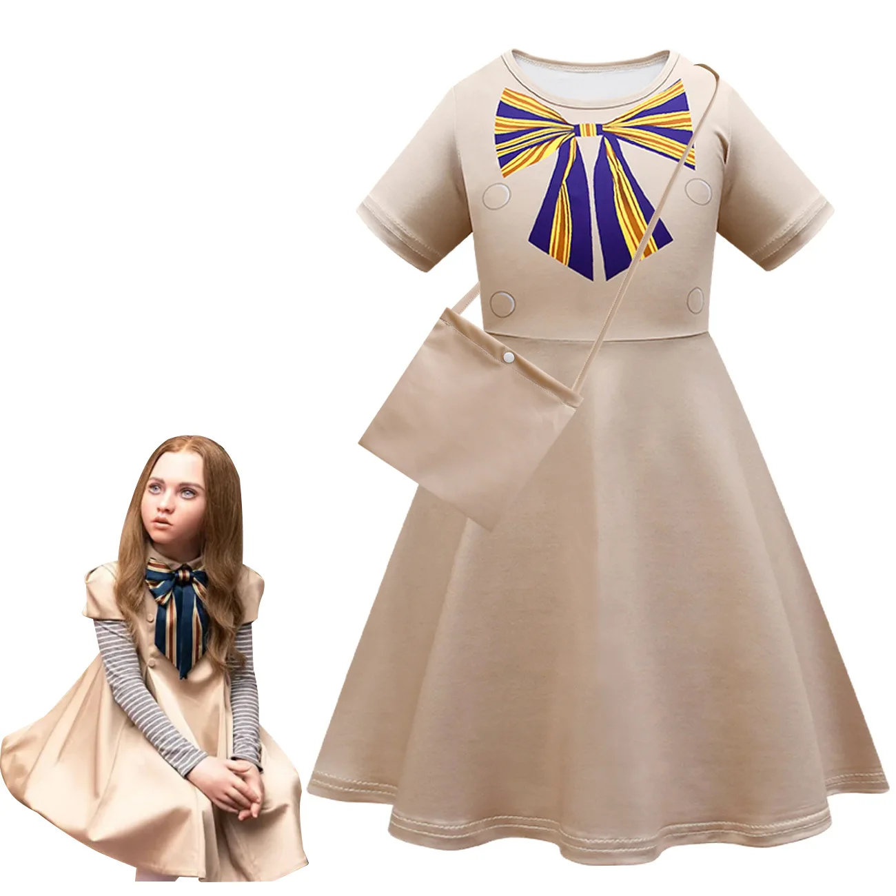 Summer New Megan Cosplay Costume M3GAN Horrible Movie Anime Girl Short ...