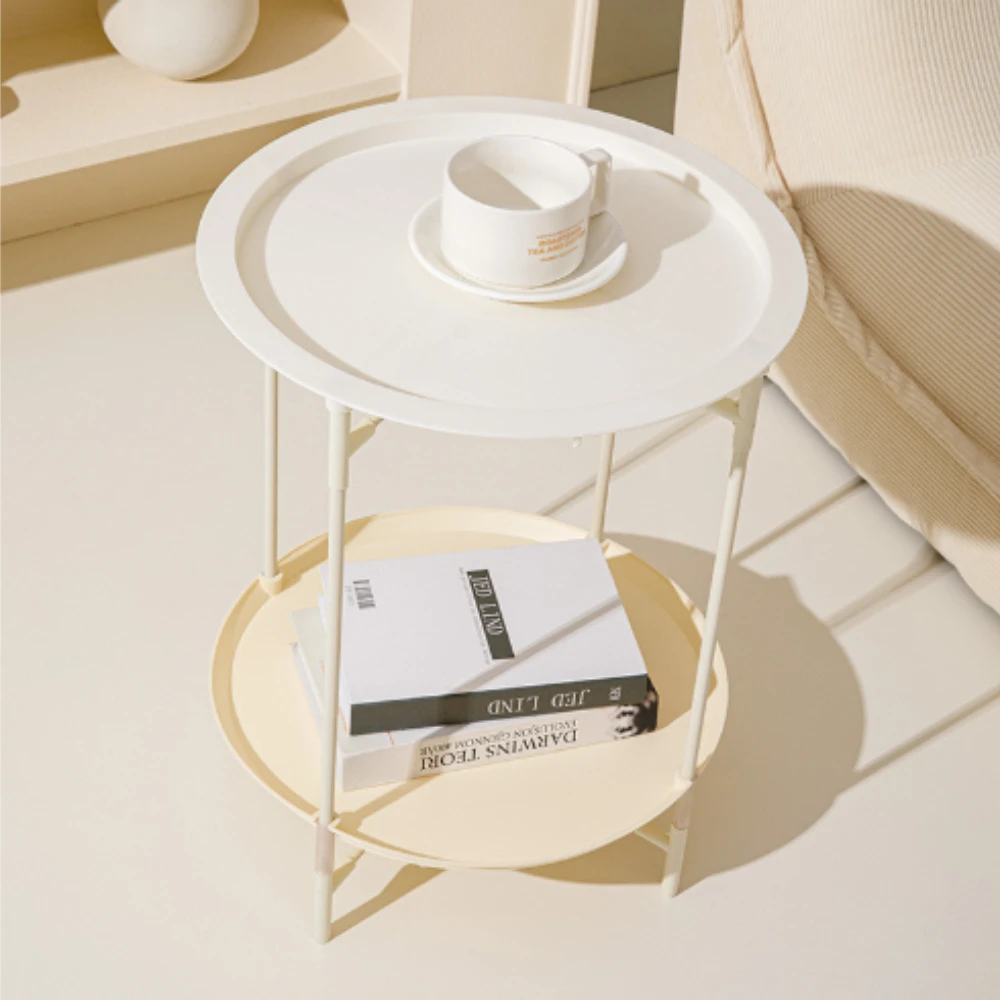 Folding-Coffee-Tray-Bedside-End-Table-Living-Room-Corners-Compact-Metal ...