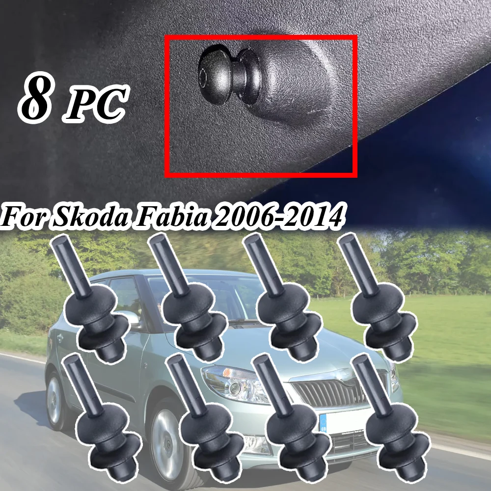 8PC-For-Skoda-Fabia-Octavia-Rear-Boot-Trunk-Parcel-Shelf-Cord-Strap ...
