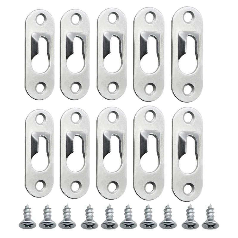 5/10pcs Picture Hangers Metal Keyhole Hanger Fasteners for Picture ...