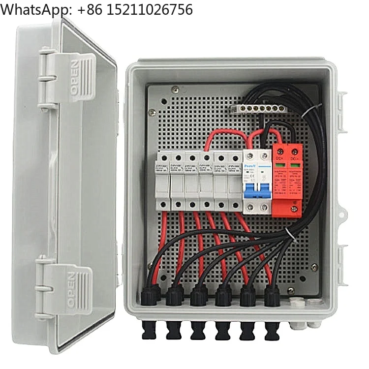 Dc Pv Combiner Box 6 in 1 Out 6 String 25A Solar Combiner Box 1000v ...