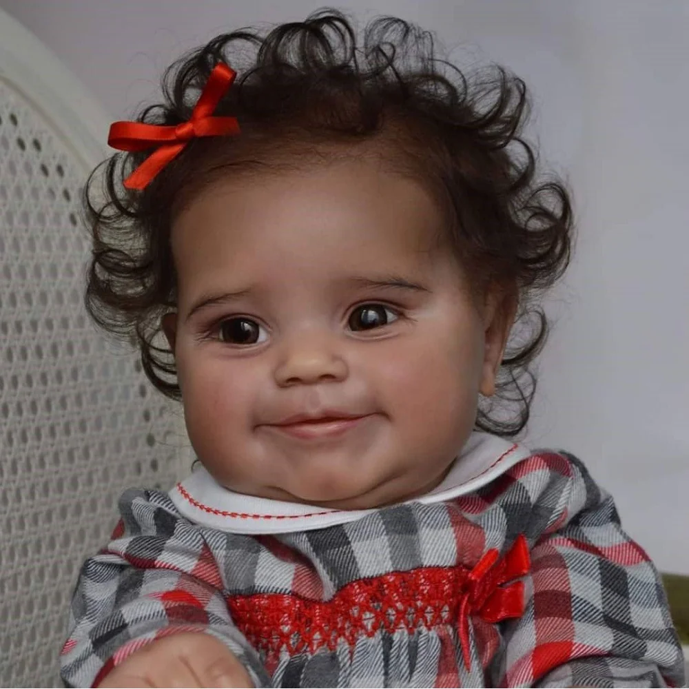 Maddie Muñeca Reborn de piel oscura sin pintar, Kit en blanco, molde ...