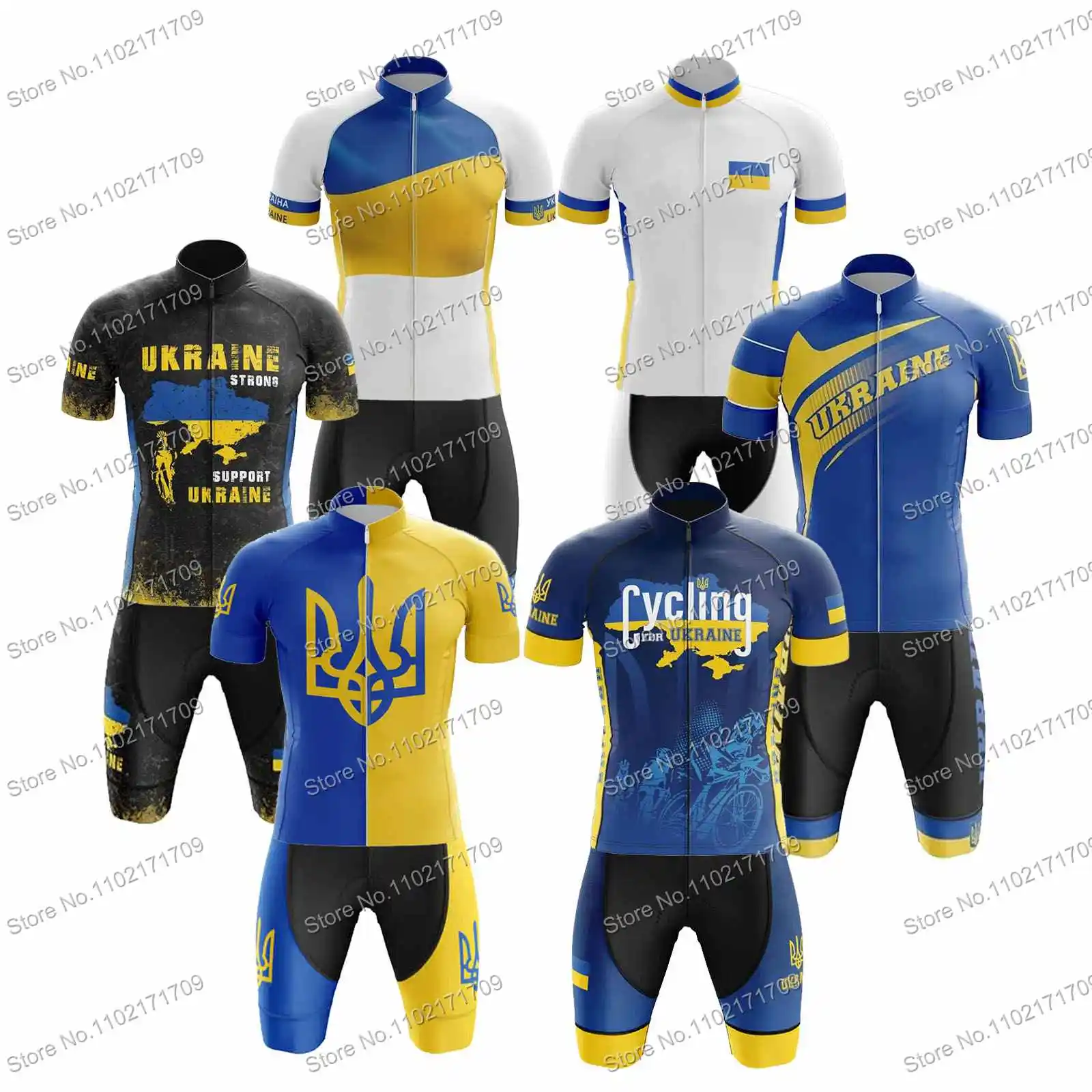 2024-Summer-Ukraine-Team-Cycling-Jersey-Set-Mens-Womens-Cycling-for ...