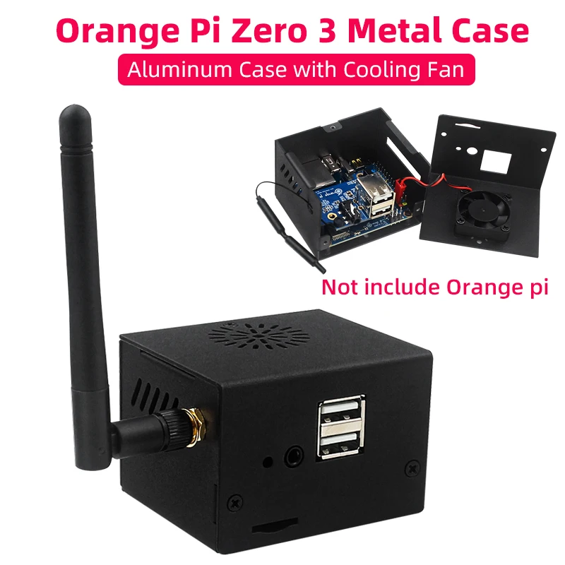 Orange-Pi-Zero-3-Metal-Case-Aluminum-Alloy-Shell-with-Cooling-Fan ...