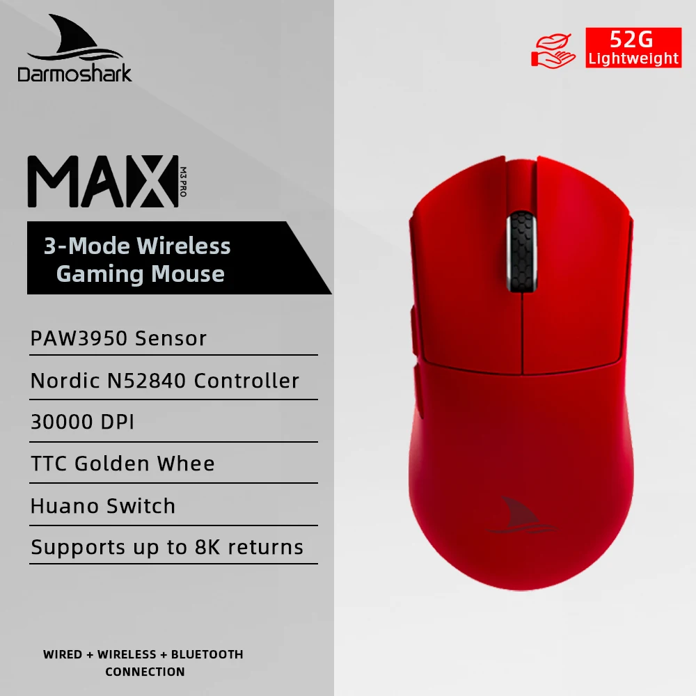 Darmoshark-M3PROMAX-PAW950-Bluetooth-Mouse-Tri-Mode-Connection-30000 ...