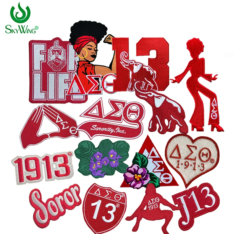 Custom-Embroidered-Stock-Red-AKA-Sorority-Fortitude-Lady-1913-Triangle ...