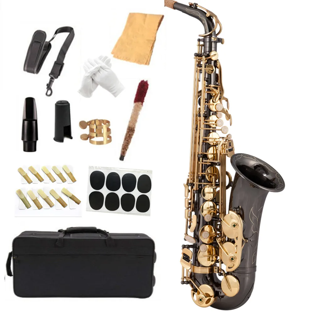 Saxof-n-Alto-instrumento-de-viento-proceso-de-n-quel-negro-tono-Eb ...