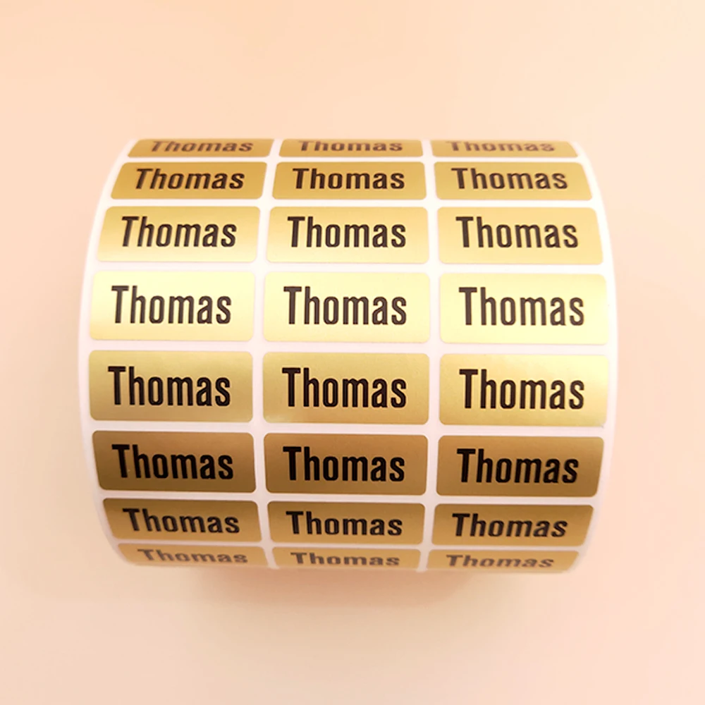 200pcs-Personlized-First-Name-Sticker-Custom-Waterproof-Kawaii-Gold ...