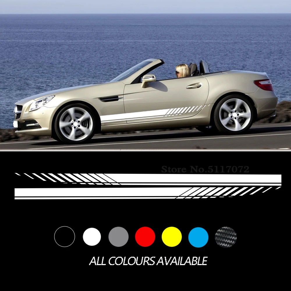 Car-Sticker-Door-Both-Side-Stripe-Vinyl-Body-Decal-For-Mercedes-Benz ...