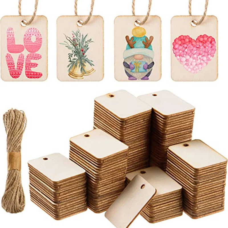 25Pcs-Unfinished-Wood-Gift-Slice-Tags-Rectangle-Wooden-Hanging-Label ...