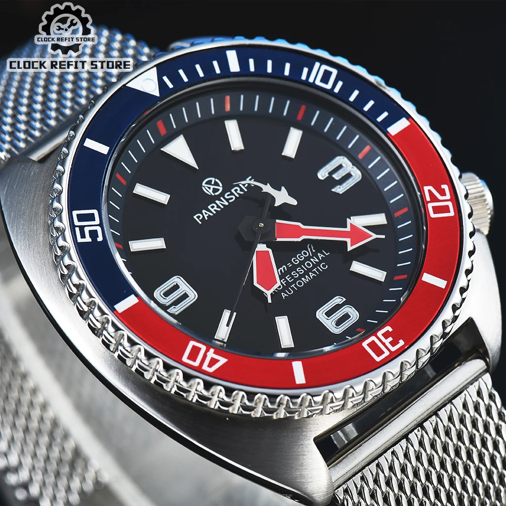 Parnsrpe-Men-s-45mm-Large-Abalone-Brushed-Steel-Watch-NH35A-Waterproof ...