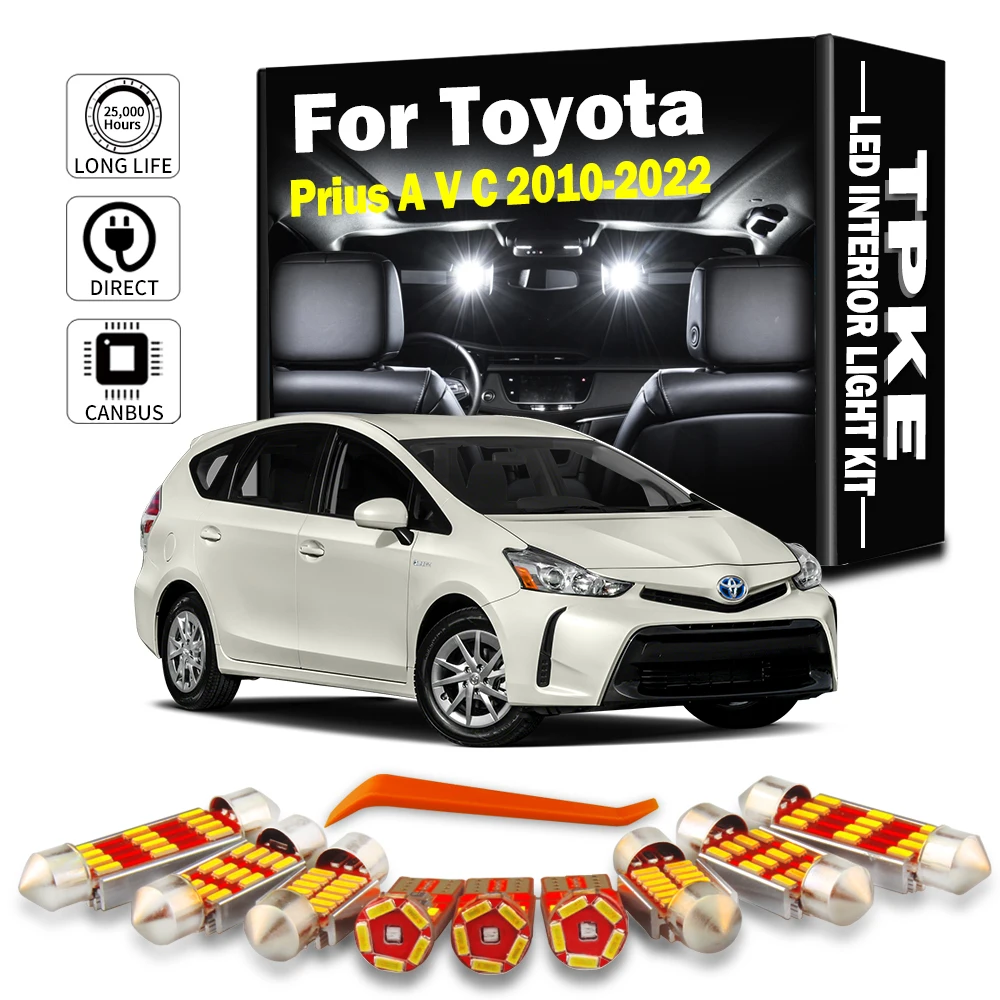 12Pcs-LED-Interior-Map-Dome-Light-Door-Sun-Visor-Lamp-Kit-For-Toyota ...