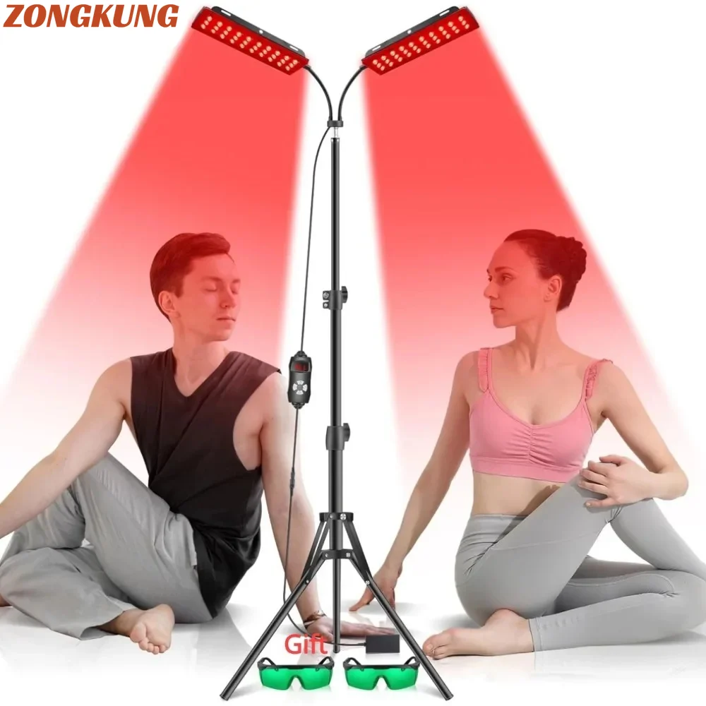 Red-Light-Therapy-Panel-Lamp-Stand-Adjustable-660nm-850nm-Infrared-Light-Therapy-Lamp-for ...