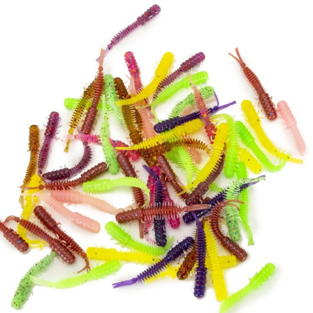 Fishing Bait Worms 4.5cm 0.4g Drop Shotting Jig Head Soft Lures Slug ...