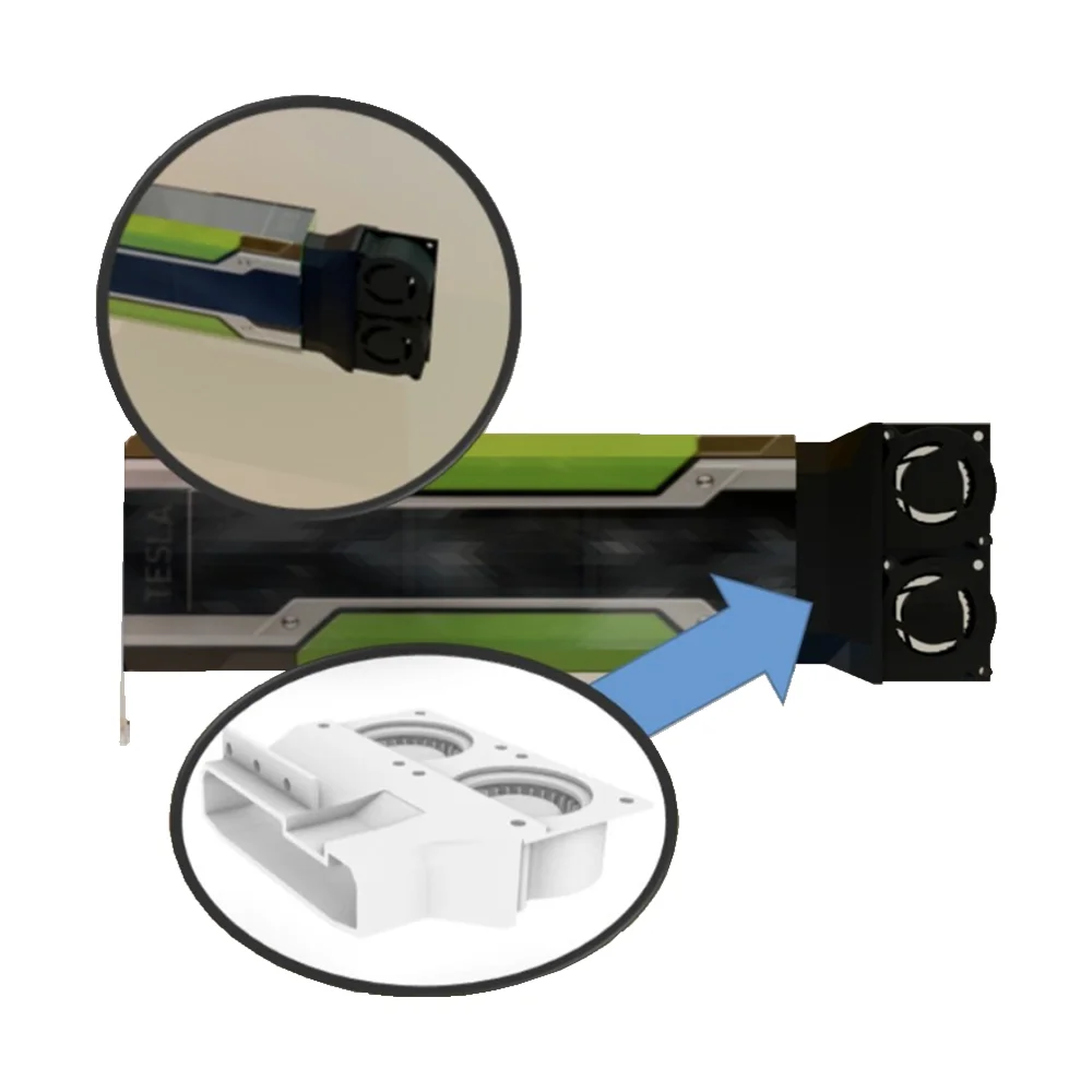 Dissipatore Nvidia Tesla T4 Kit Ventola Di Raffreddamento Per GPU ...