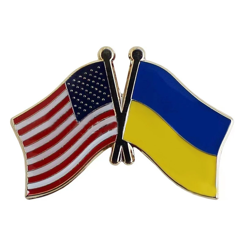 Ukrainian Flag Pin Brooch Badge Pins Patriotic Ukraine And European ...