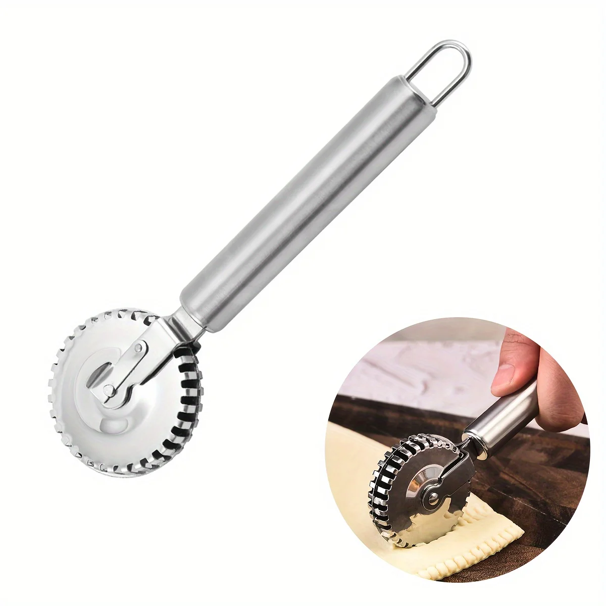 Stainless Steel Pastry Roller Edge Sealing Embossing Knife, Pie Filling ...