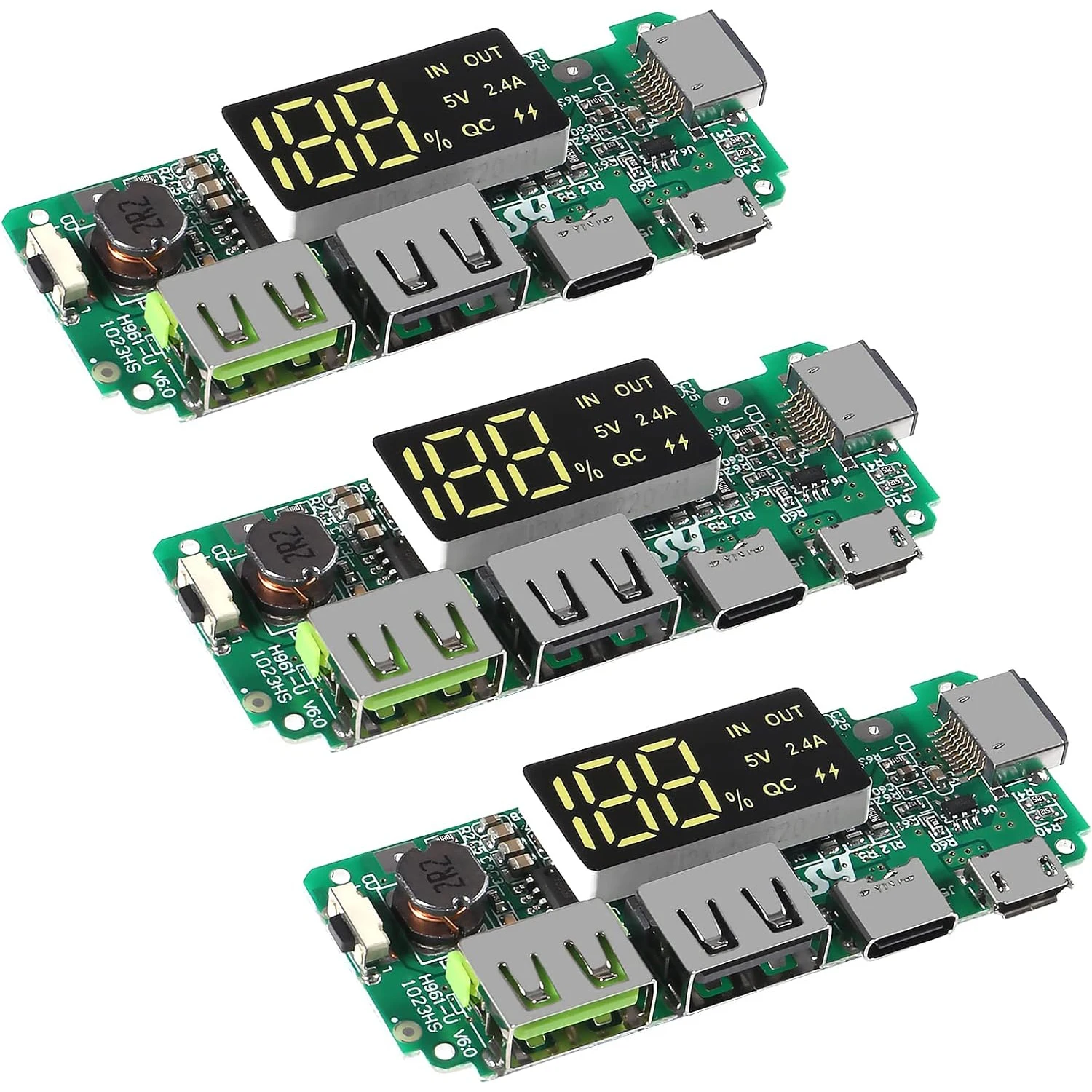 3pcs-Lithium-Battery-Charger-Board-LED-Dual-USB-5V-2-4A-Micro-Type-C ...
