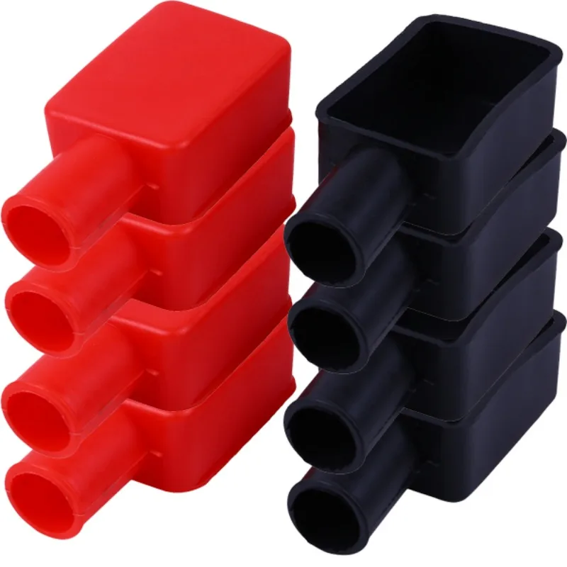 8-2pcs Car Battery Pole Positive and Negative Protection Cover Soft ...
