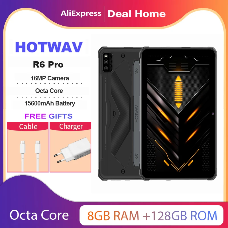HOTWAV-R6-Pro-Rugged-Tablet-15600mAh-Android-12-10-1-Inch-HD-Pad-8GB ...