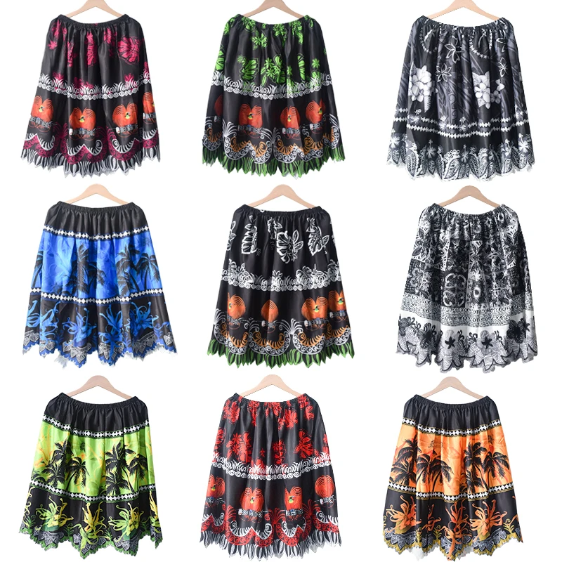 Henry-Latest-Design-Pacific-Island-Polyester-Floral-Printed-Skirt ...