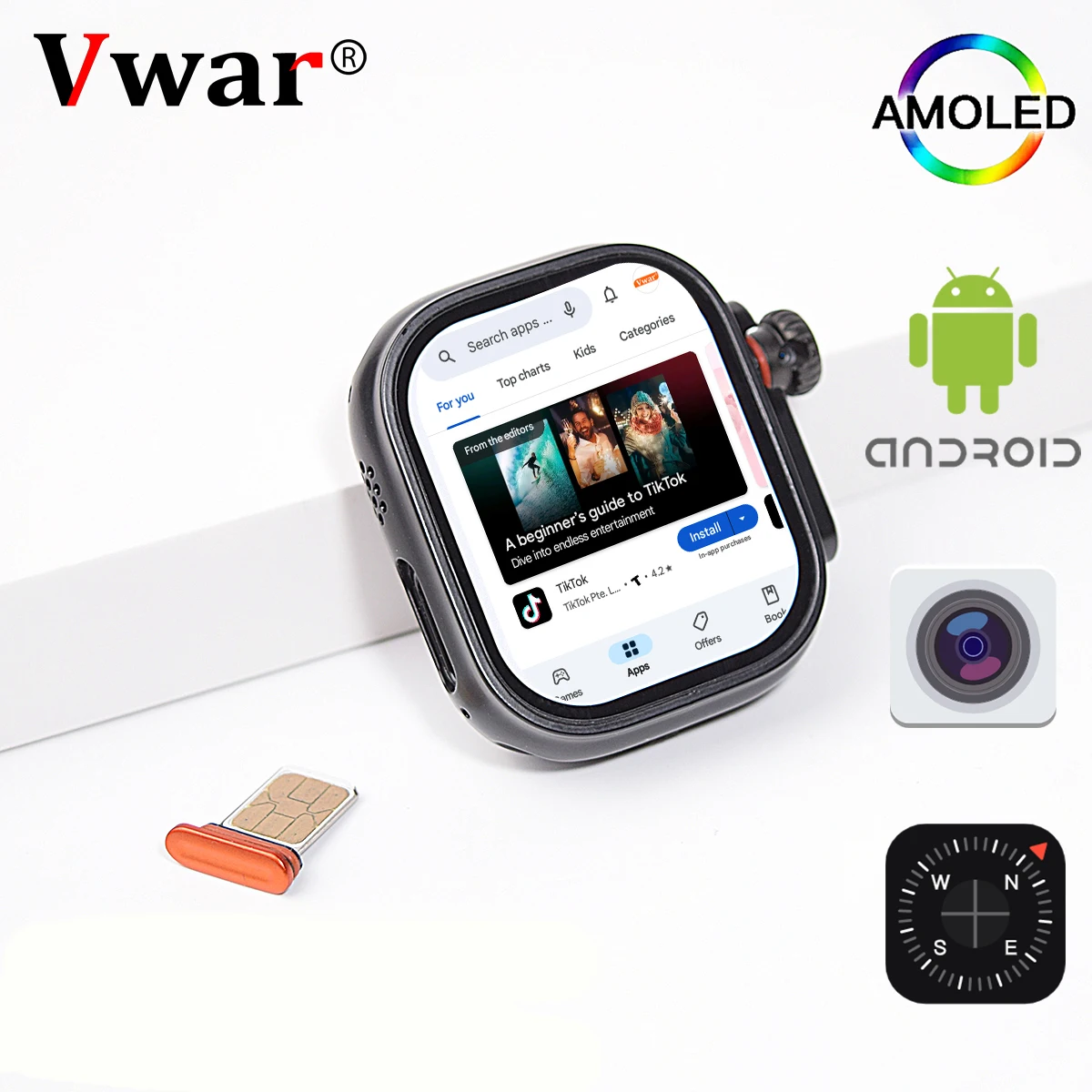 Originele-Vwar-S9-Ultra-4G-Android-Smart-Horloge-Met-Sim-Kaart-Camera ...