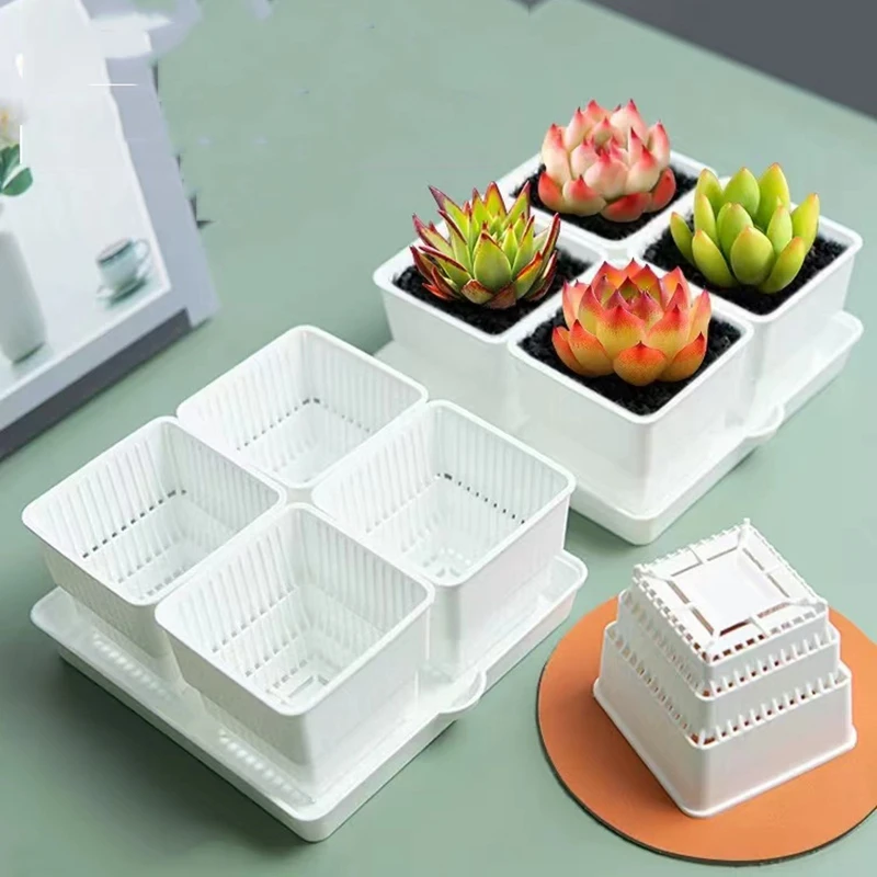 Breathable Meshpot Succulents Pot Square Flower Pot Nursery Planter ...