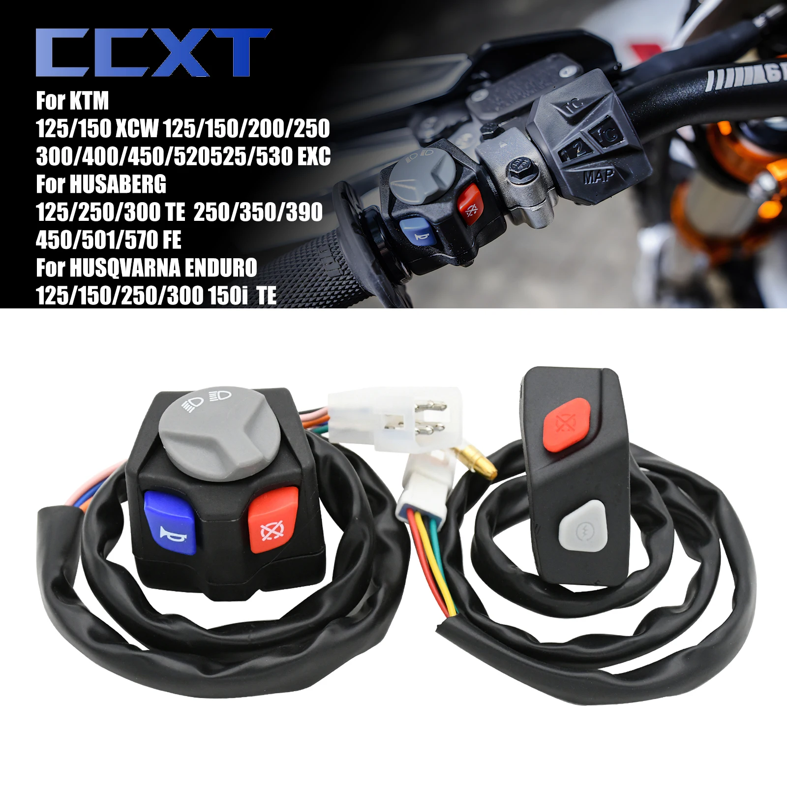 Motorcycle Electric Flameout Starter Stop Horn Kill Switch High Low ...