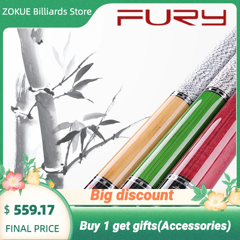 Fury Nt Series Billiard Pool Cue 13mm Tiger Tip 147cm Length Maple ...