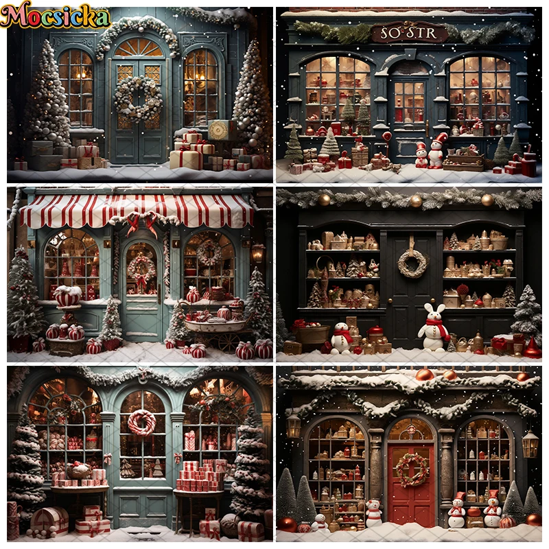 Winter-Christmas-Toys-Store-Photography-Backdrop-Snowflake-Snowman-Xmas ...