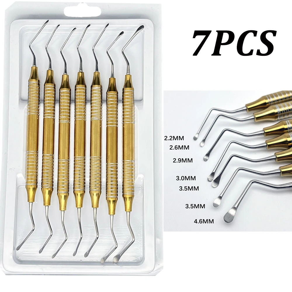 7Pcs-set-Dental-Curette-Jagged-Curettes-Kit-Dentistry-Double-Ends ...