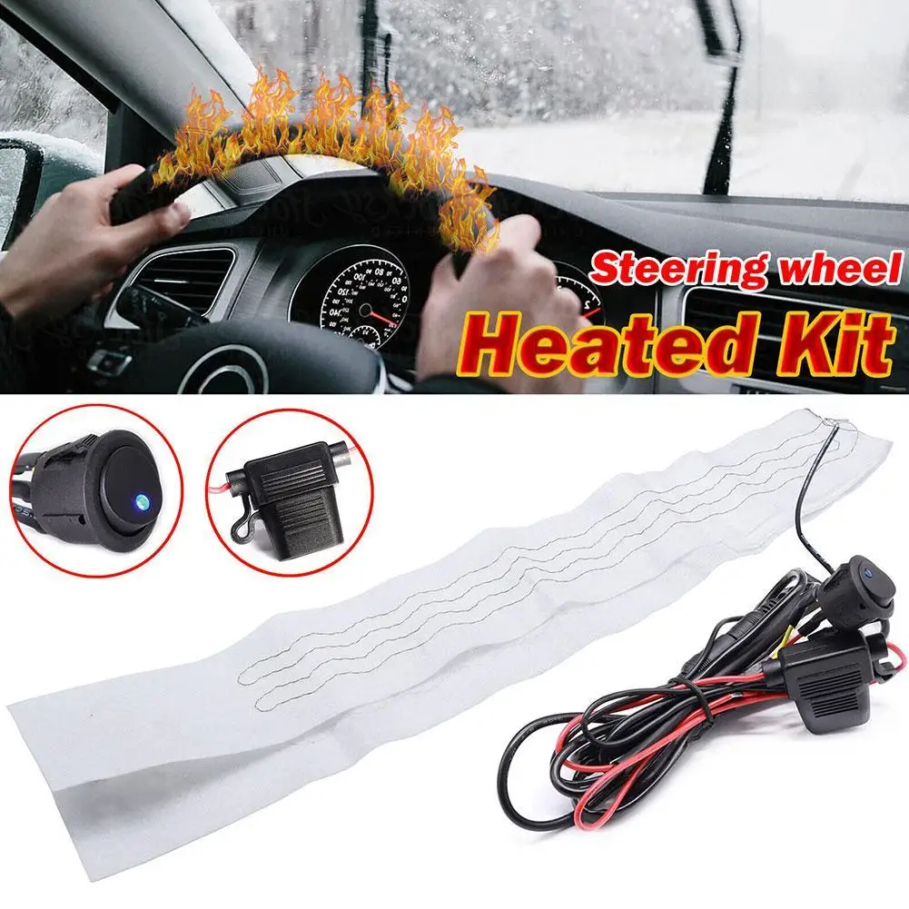 Car-Steering-Wheel-Heater-Kit-6-Gears-Plastic-Heat-Pads-Red-Blue-LED ...