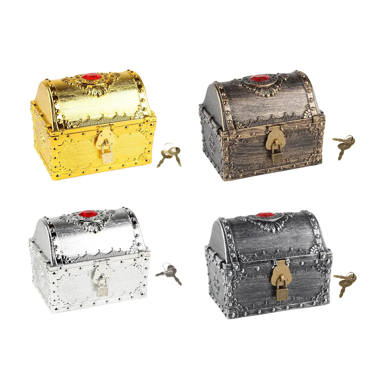 Decorative Vintage Chest Box Themed Party Favors Kids Storage Pirate ...