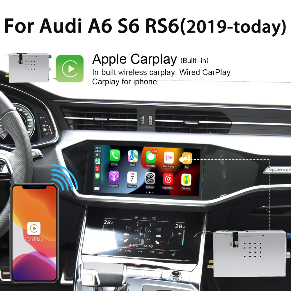 wit-up Air Carplay box for Audi A6 S6 RS6 C8 2018-today Series Android ...